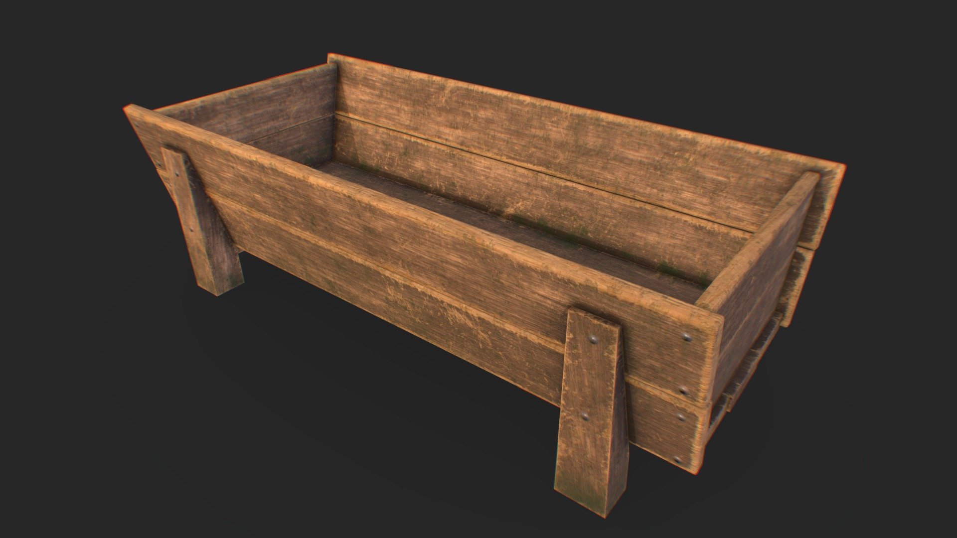 Feeding Trough. Low poly and game-ready. - Download Free 3D model by ...