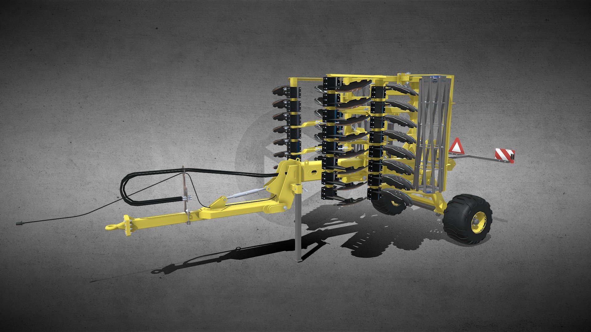Disc Harrow 4m.Дискова прицепна борона 4м. - 3D model by Ihor Humeniuk ...