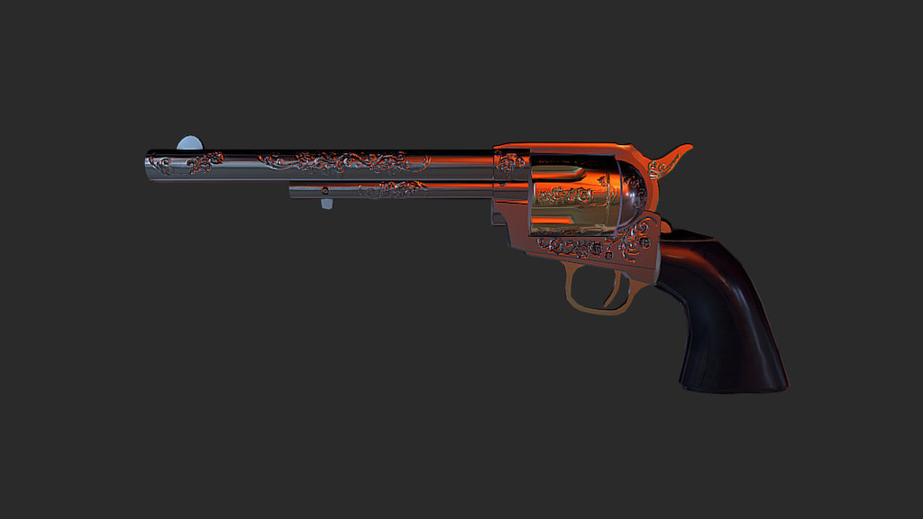 Revolver - 3D model by hasbiadenan [18dc53c] - Sketchfab