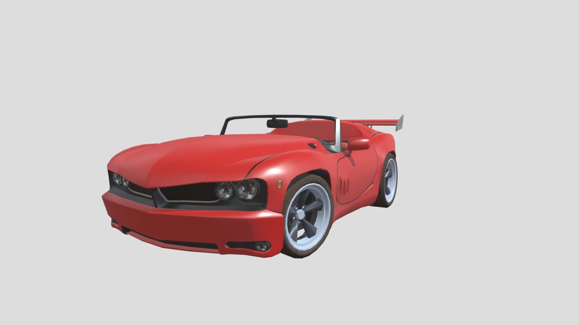 Hammer Head Car Red with spoiler - Download Free 3D model by Sxi.Sai ...