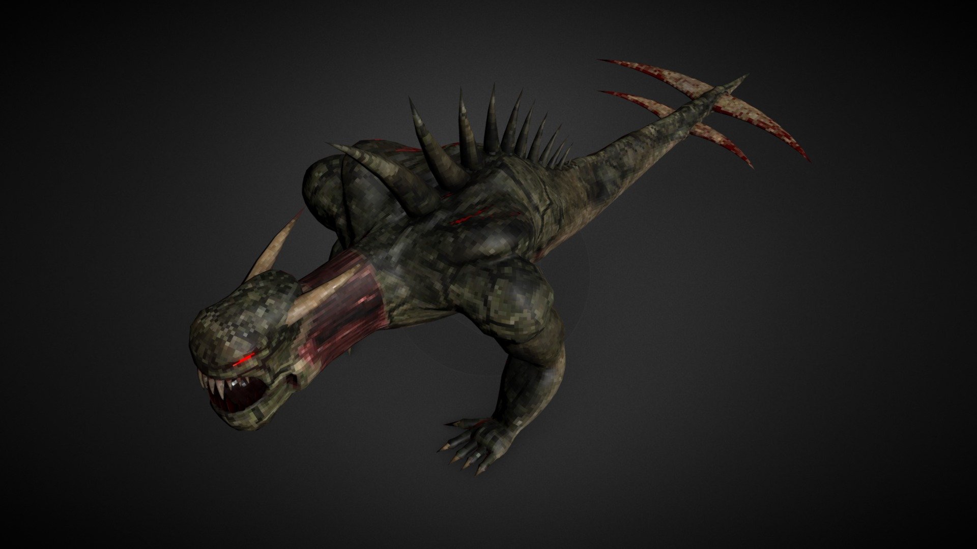 Lizard (Alien Shooter 2, pixel style) - 3D model by Sovakin (@svkn.off ...
