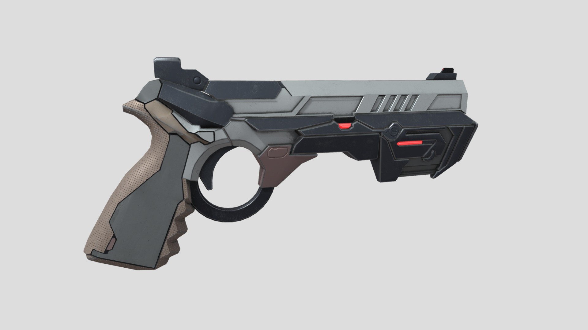 Sci-Fi Pistol - 3D model by Sharpsterman [18e32e1] - Sketchfab