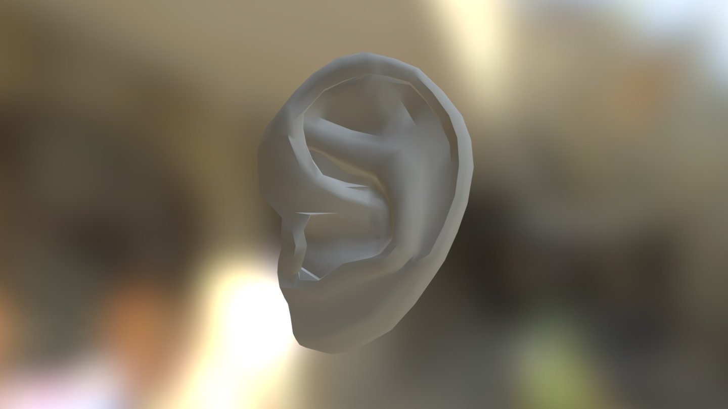 Finished Ear - 3D model by Maddie Gumeson (@maddiegummy) [18e4421 ...