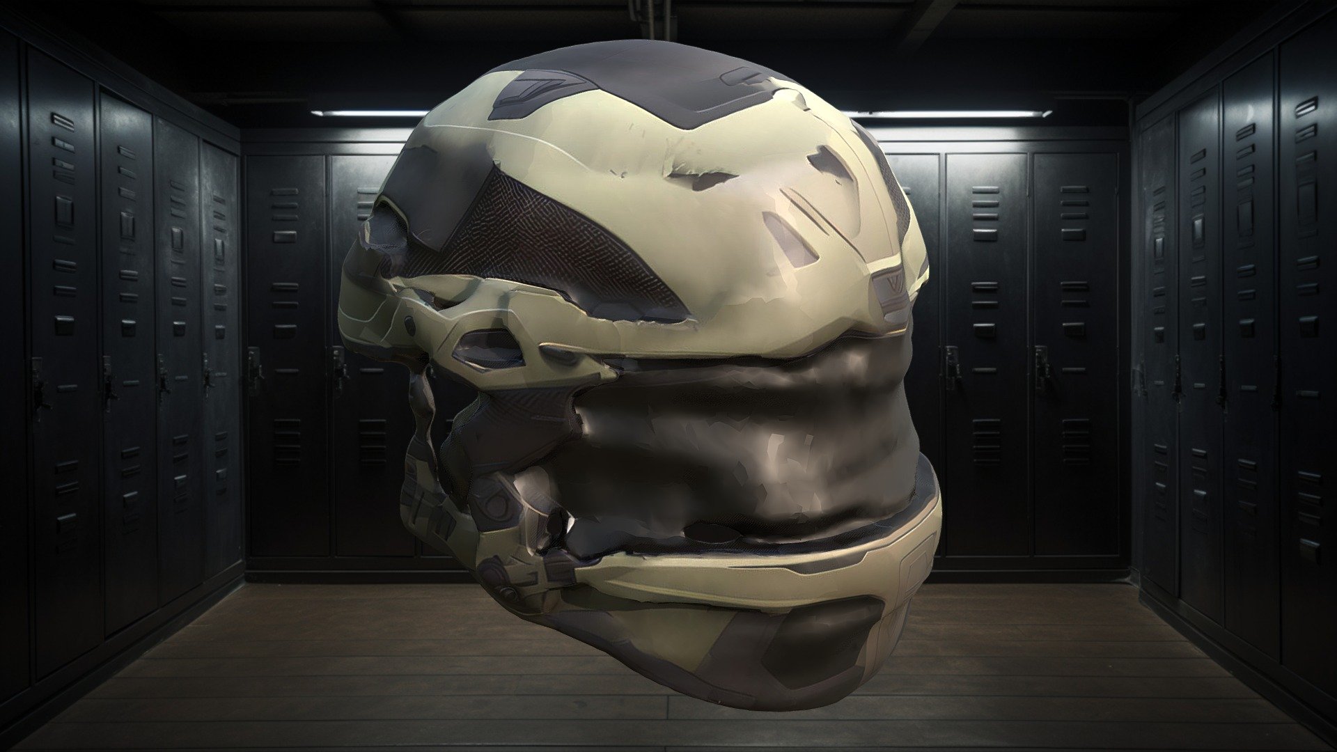 AI Generated 3D - Ballistic Mask and Helmet 1 - Download Free 3D model ...