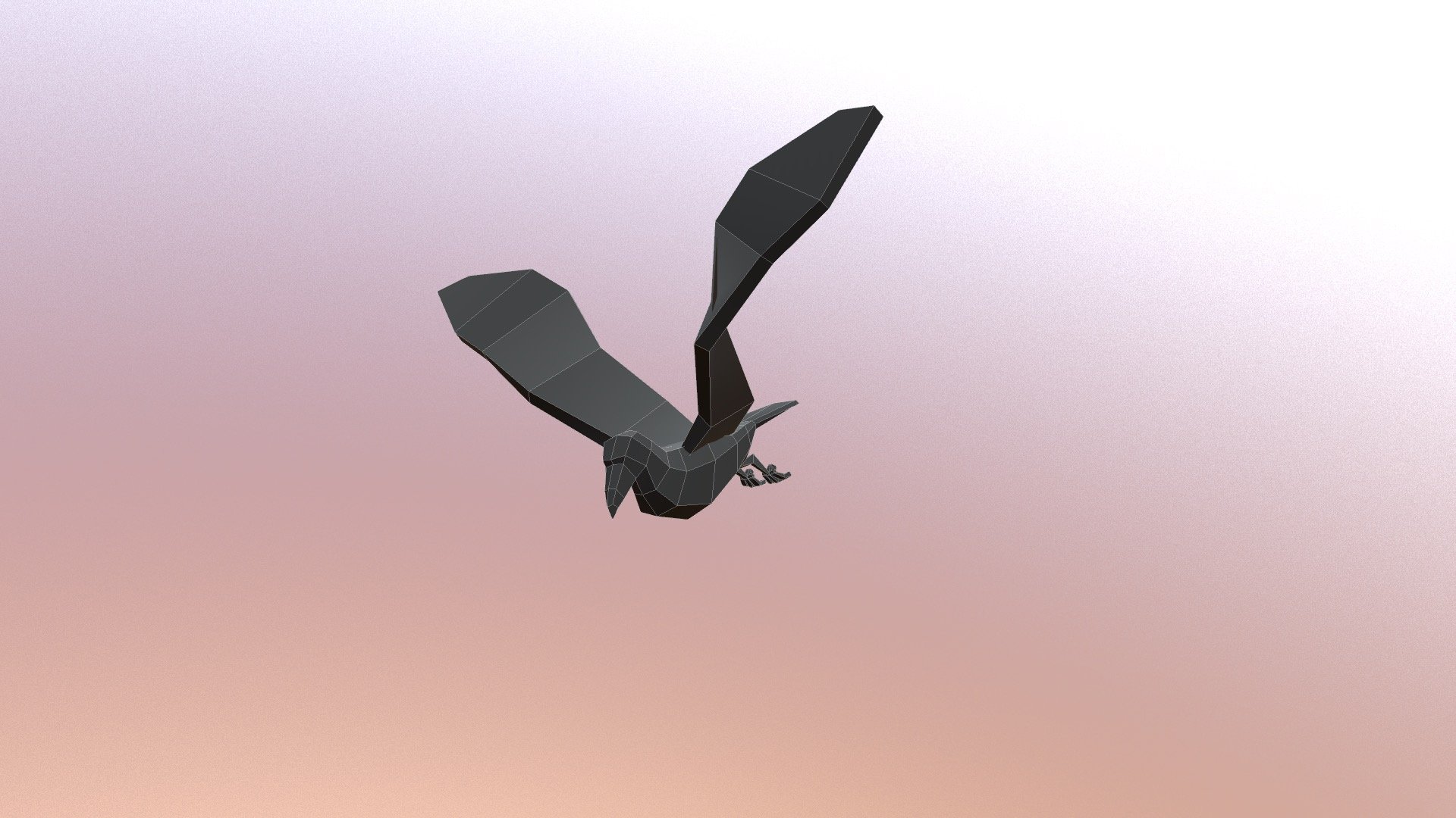 Low poly Crow- Fly cycle - 3D model by rashiptrikha [18e7f39] - Sketchfab