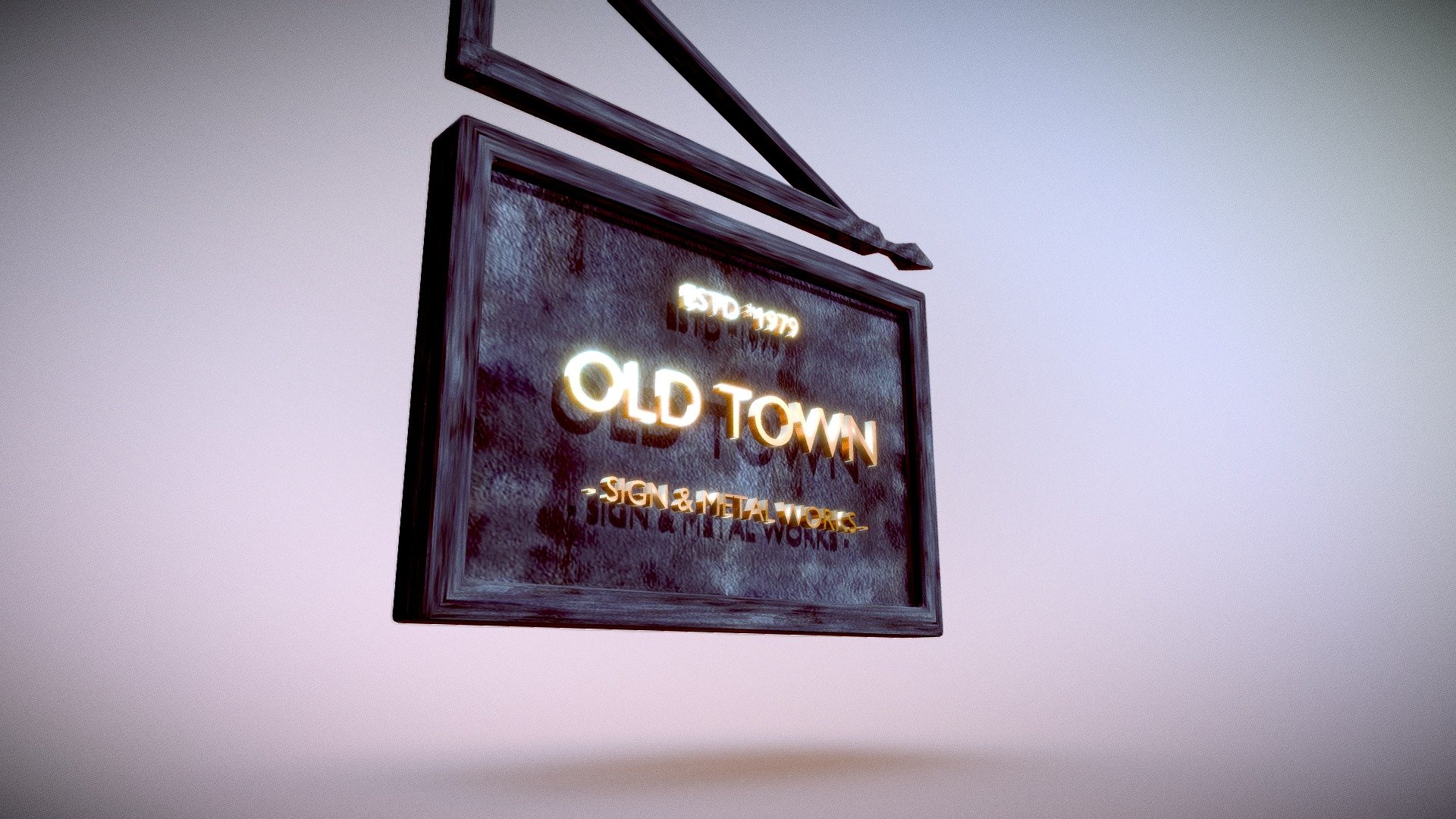 Sign Old town - Download Free 3D model by AXIS (@axis_sign) [18eda80 ...