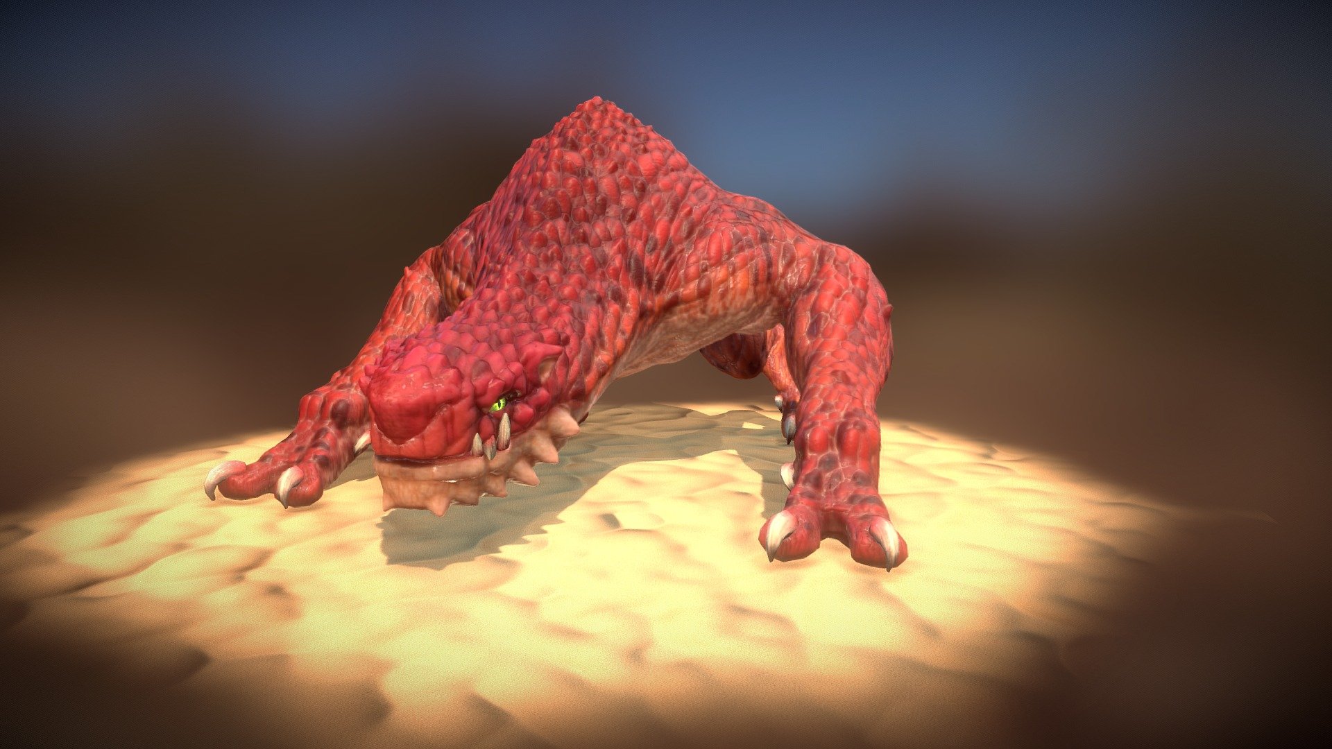 Land Dragon - 3D model by Sam.Mummery [18efbb8] - Sketchfab