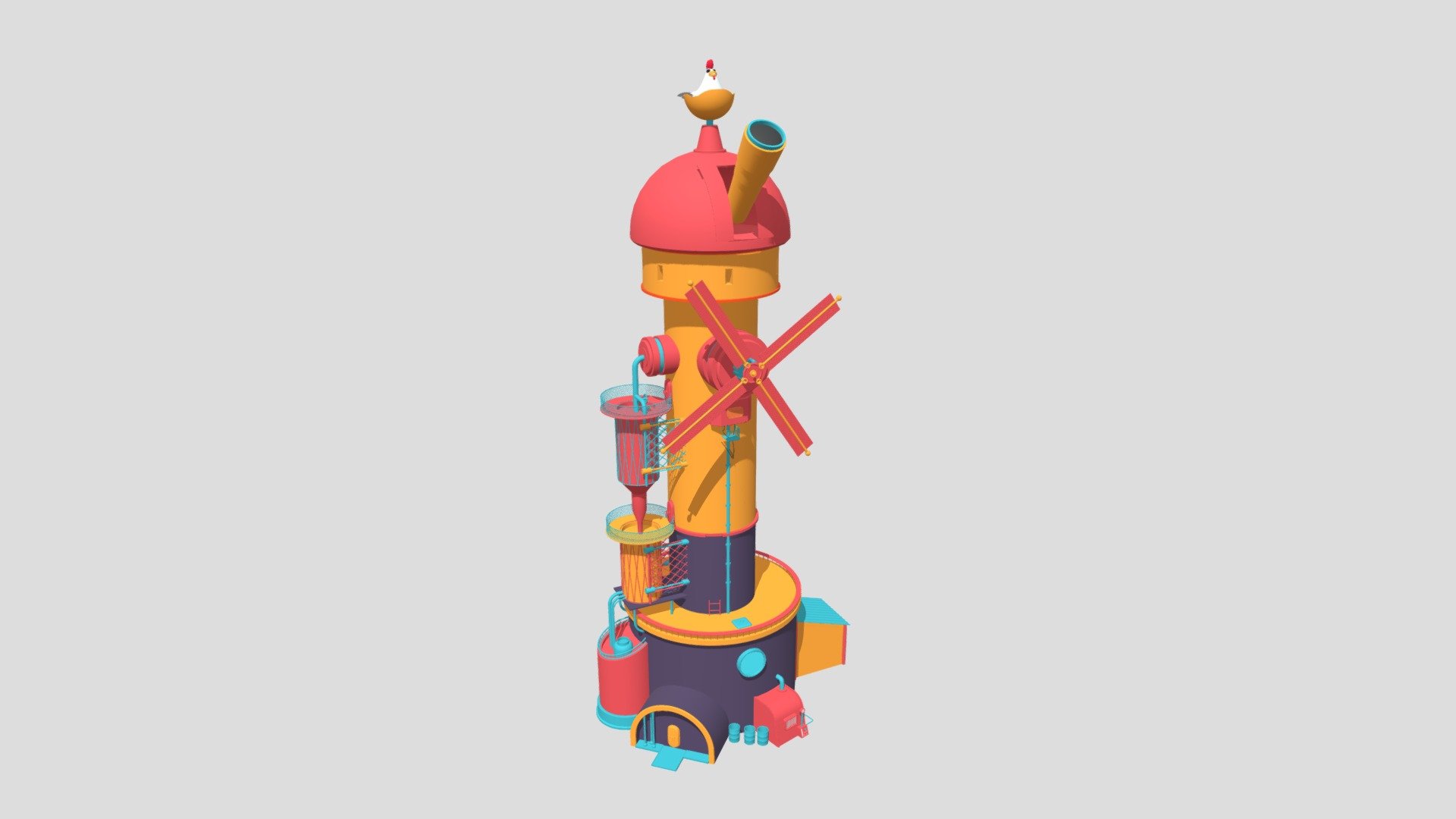 Workshop Tower Toy - 3D model by DesignerHere (@dennouuucoil) [18fb772 ...