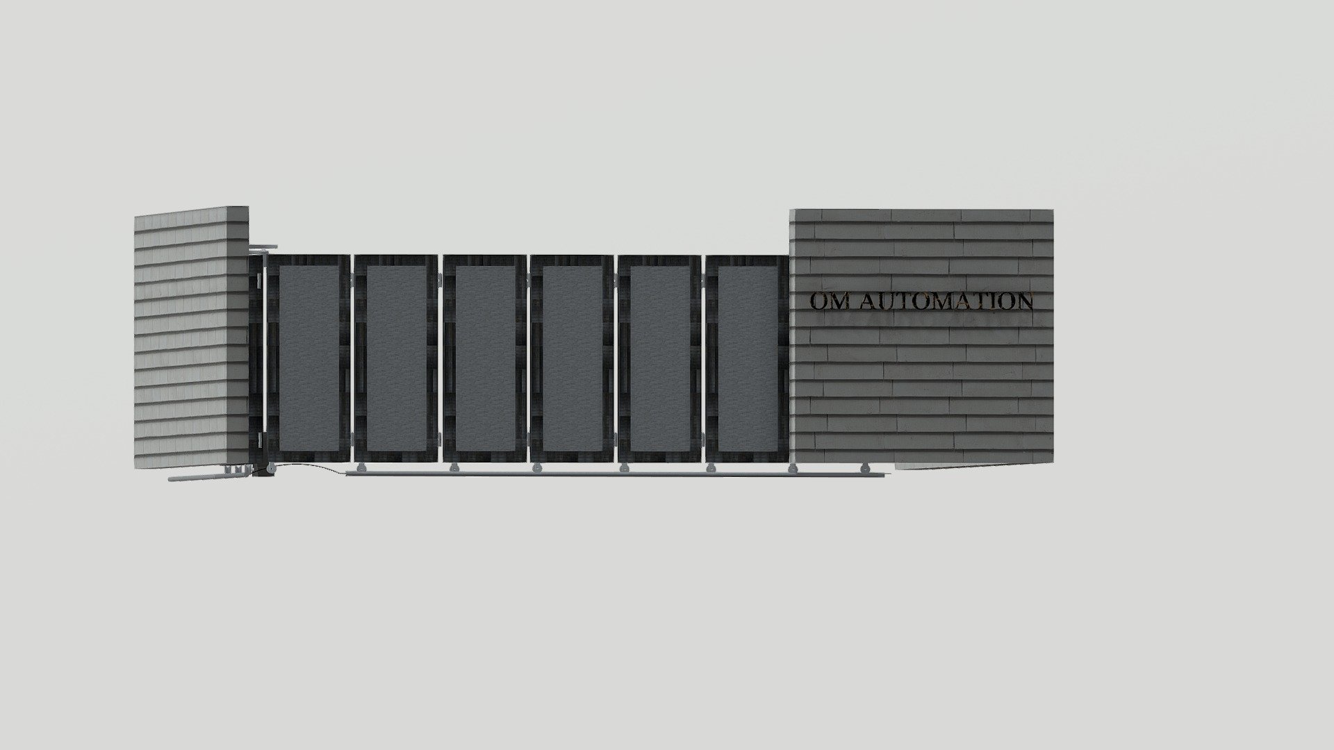 Automatic Curve Gate / Sliding Turing Gate - 3D model by ...