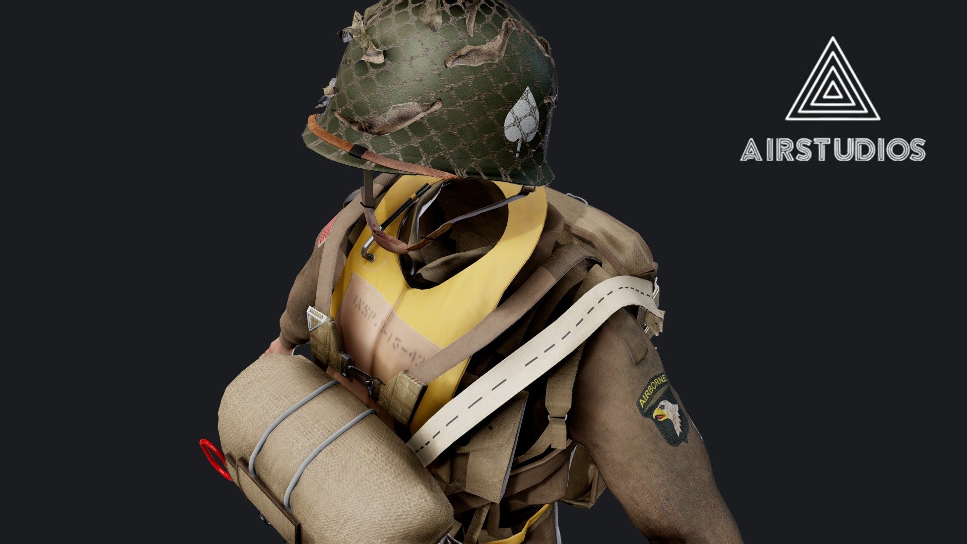 World War 2 US Paratrooper (Uniform) - Buy Royalty Free 3D model by ...