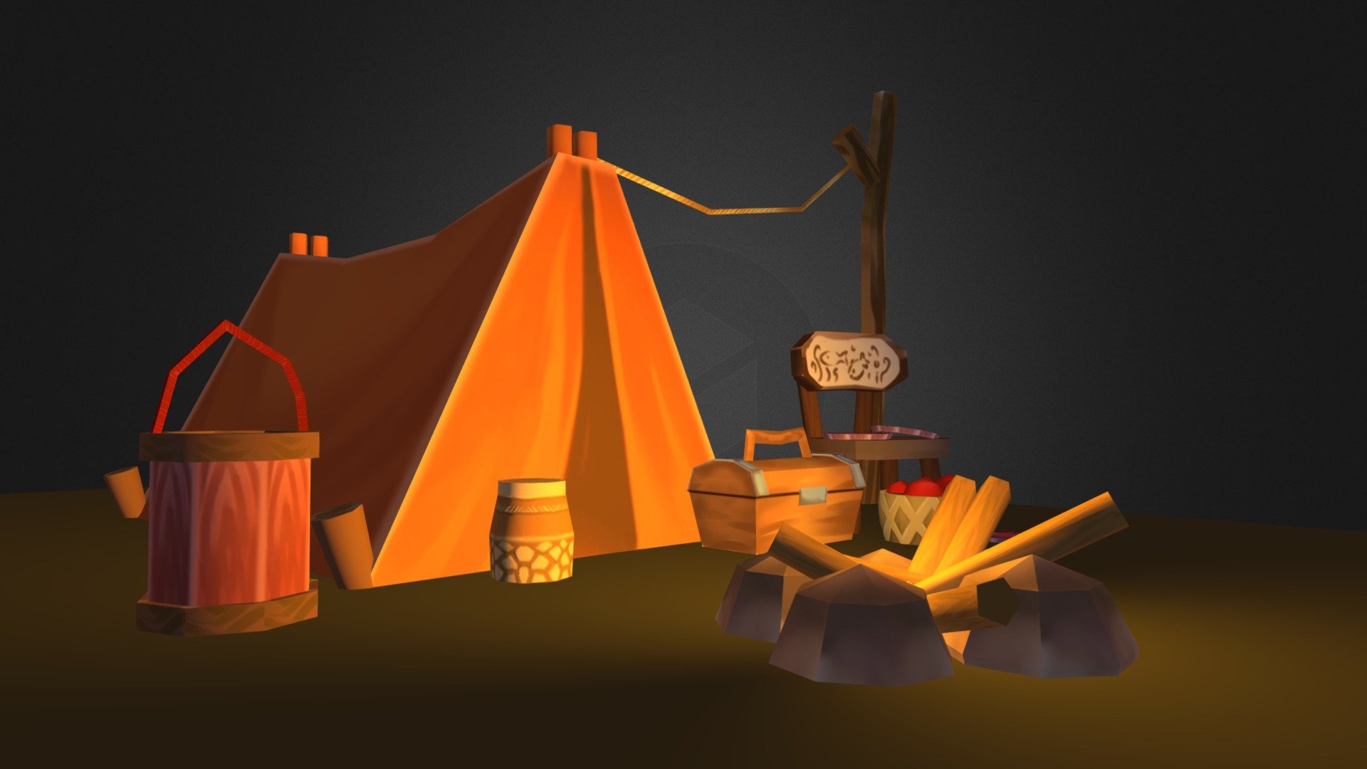 Tent - 3D model by 斑斑 Spot-Spot (@borispupy) [18fe4df] - Sketchfab