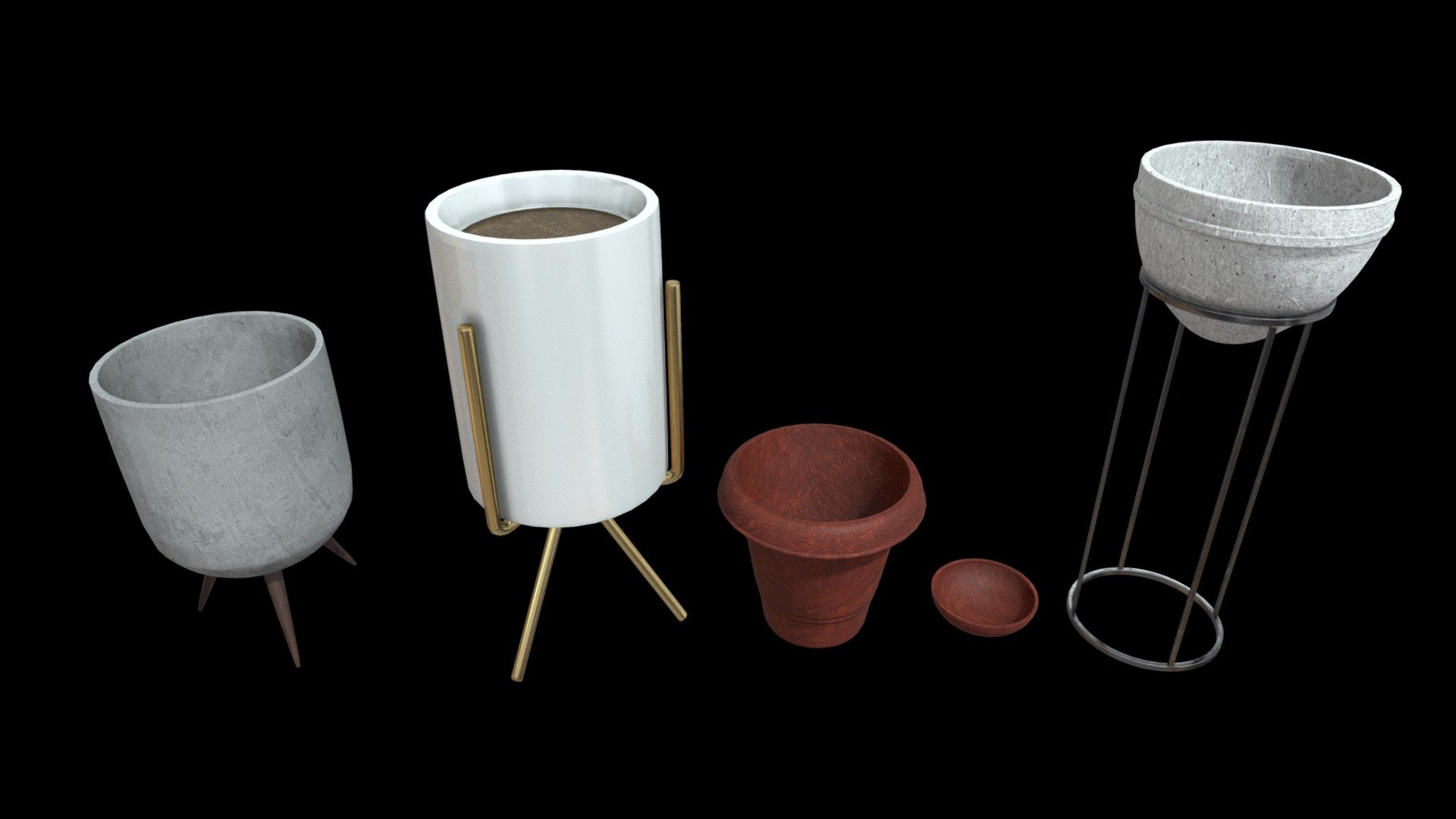 Pot Bundle v1 - Buy Royalty Free 3D model by BANDANNA (@BAND_ANNA ...