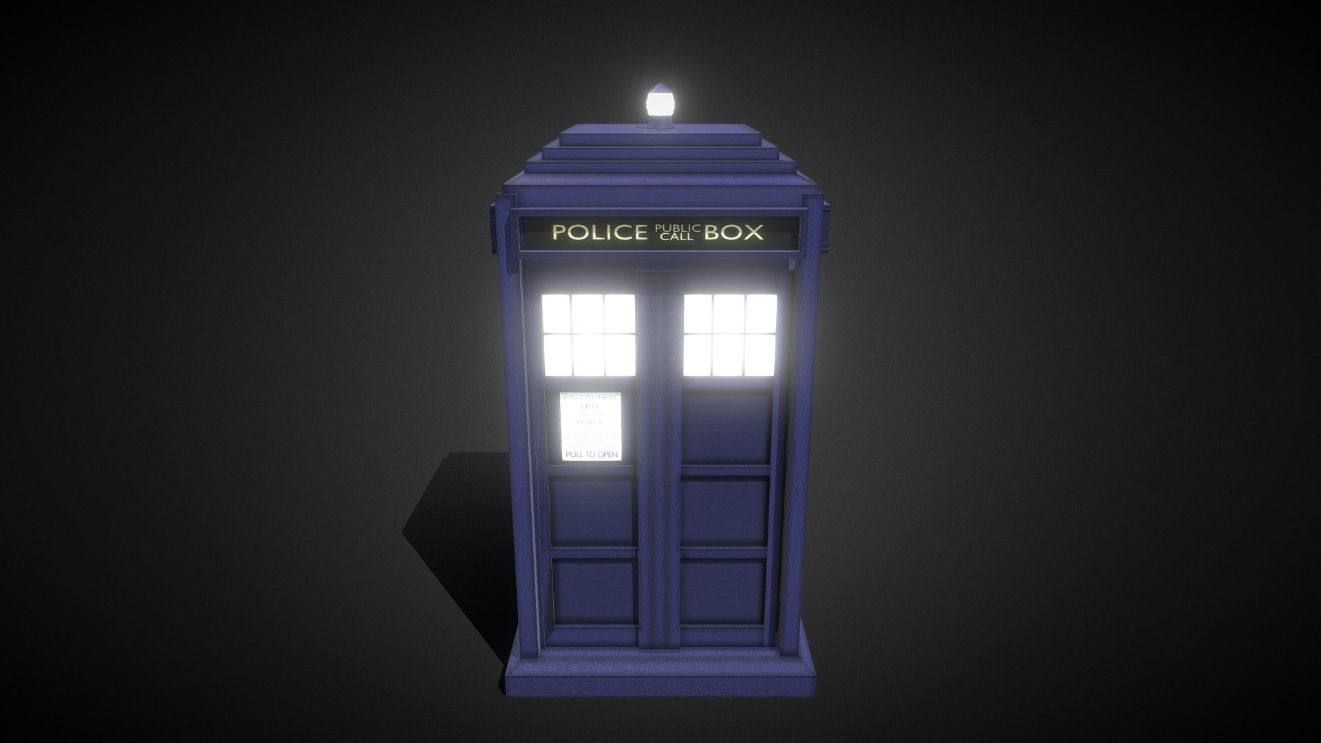 The Tardis - Download Free 3D model by Liam__haddock [1900b32] - Sketchfab