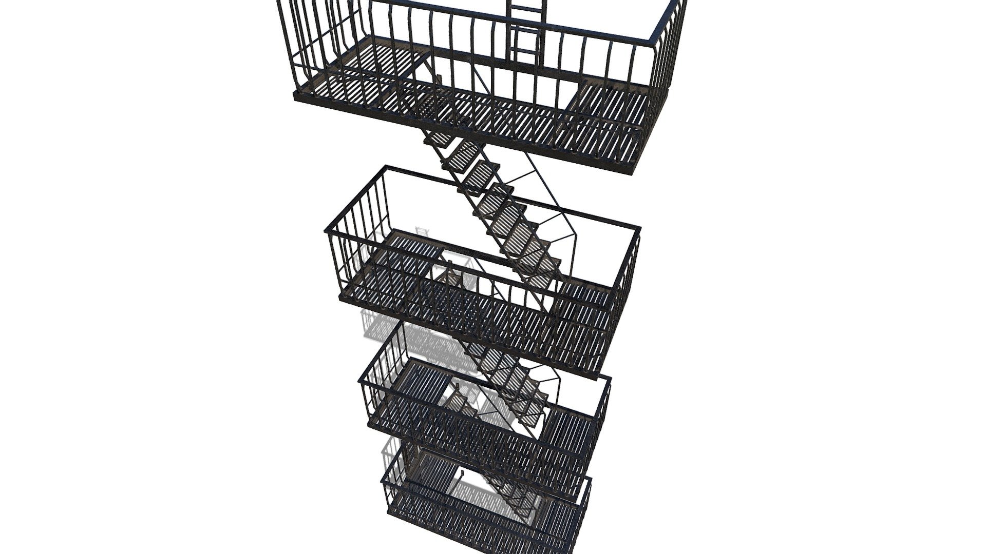 Fire Escape - Buy Royalty Free 3D model by Studio Lab (@studiolab.dev ...