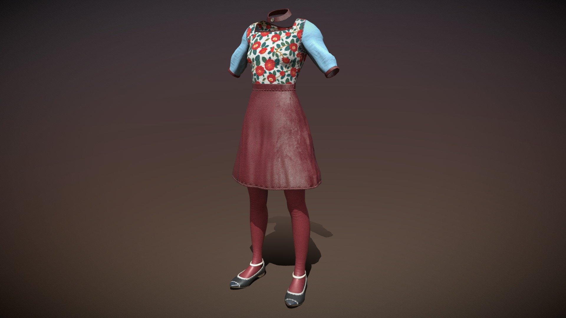 Costume with dress - Download Free 3D model by chaschinkaa [190a0ec ...