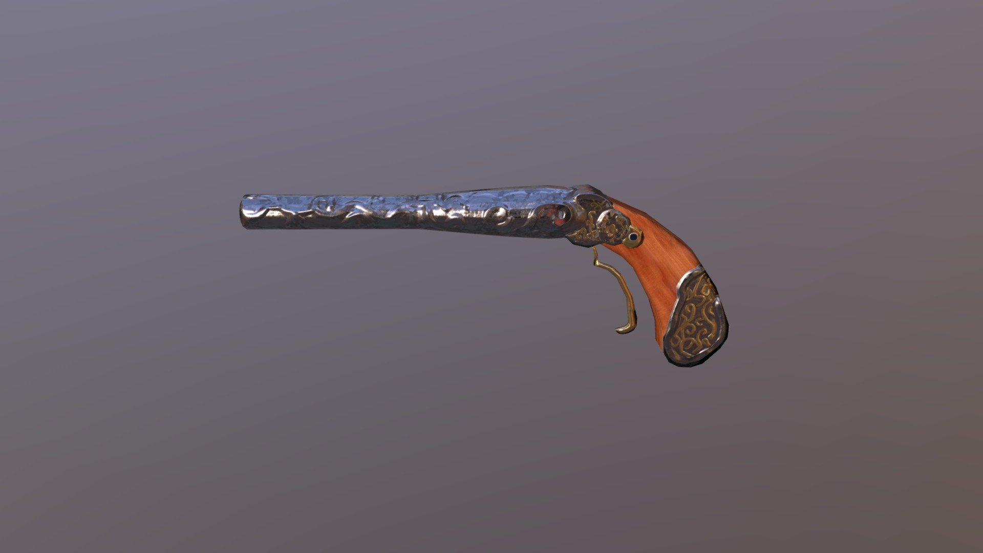 Old pistol - 3D model by ChesterGames [190c229] - Sketchfab