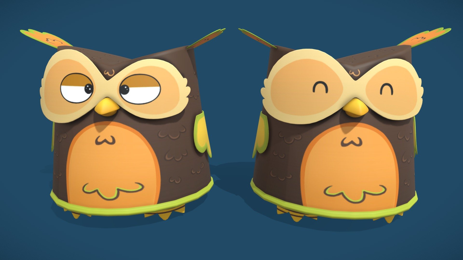 owl cartoon - Buy Royalty Free 3D model by ostrich (@gohean33) [190cdd3 ...