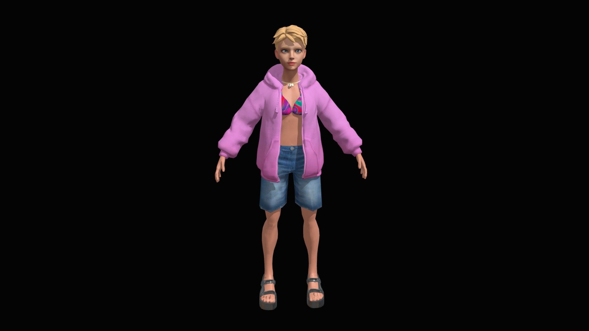 character girl #19 (FBX) - Download Free 3D model by BELAZ (@asset_for ...