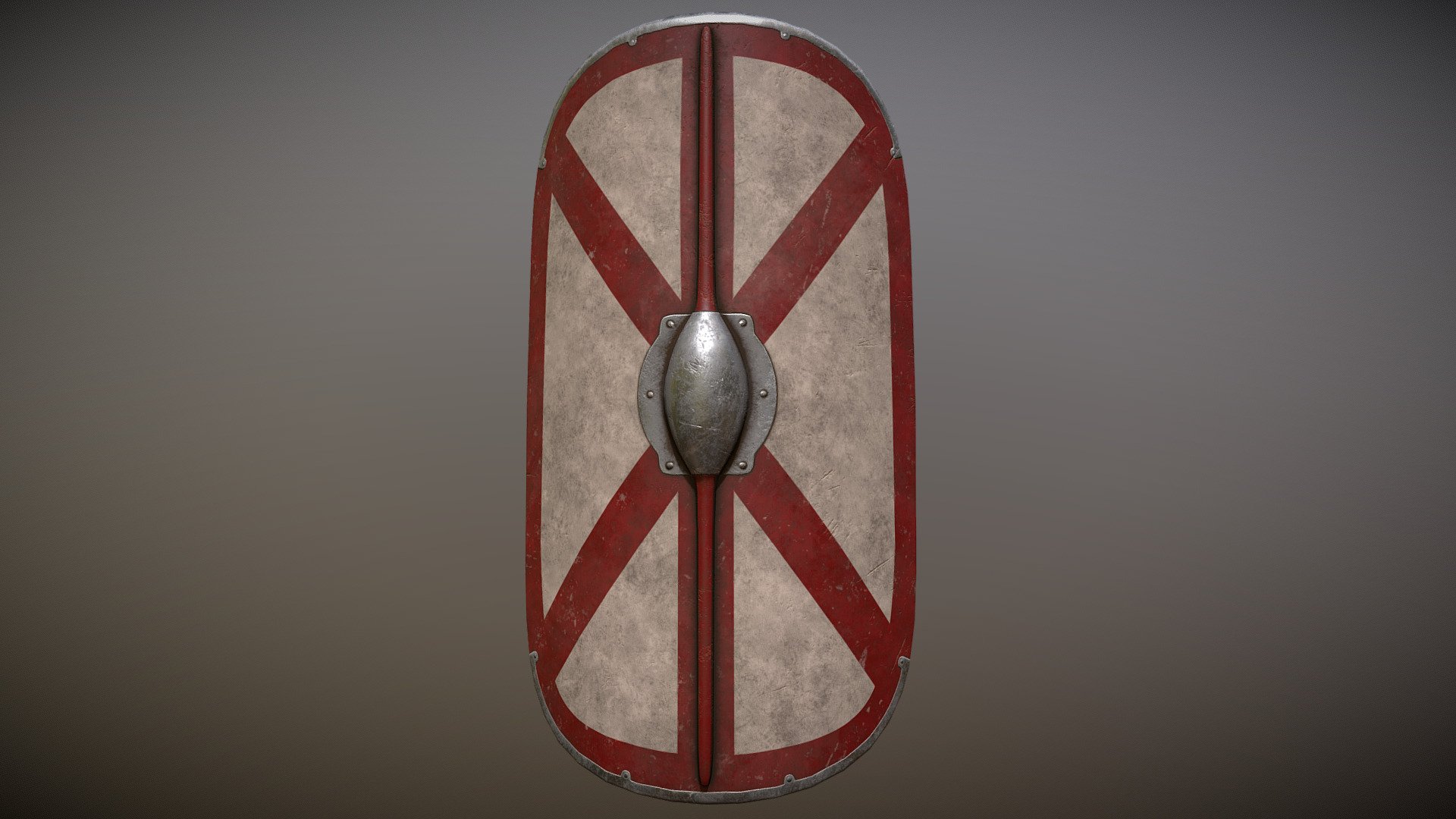Republican Scutum (with half rim "Cross") - 3D model by Garrettich ...