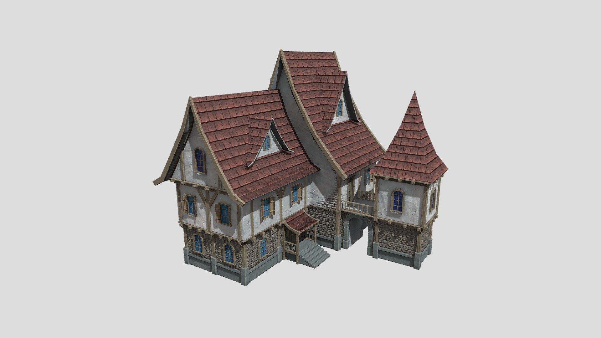 Stilized house - Download Free 3D model by D.Milekhin [191a151] - Sketchfab
