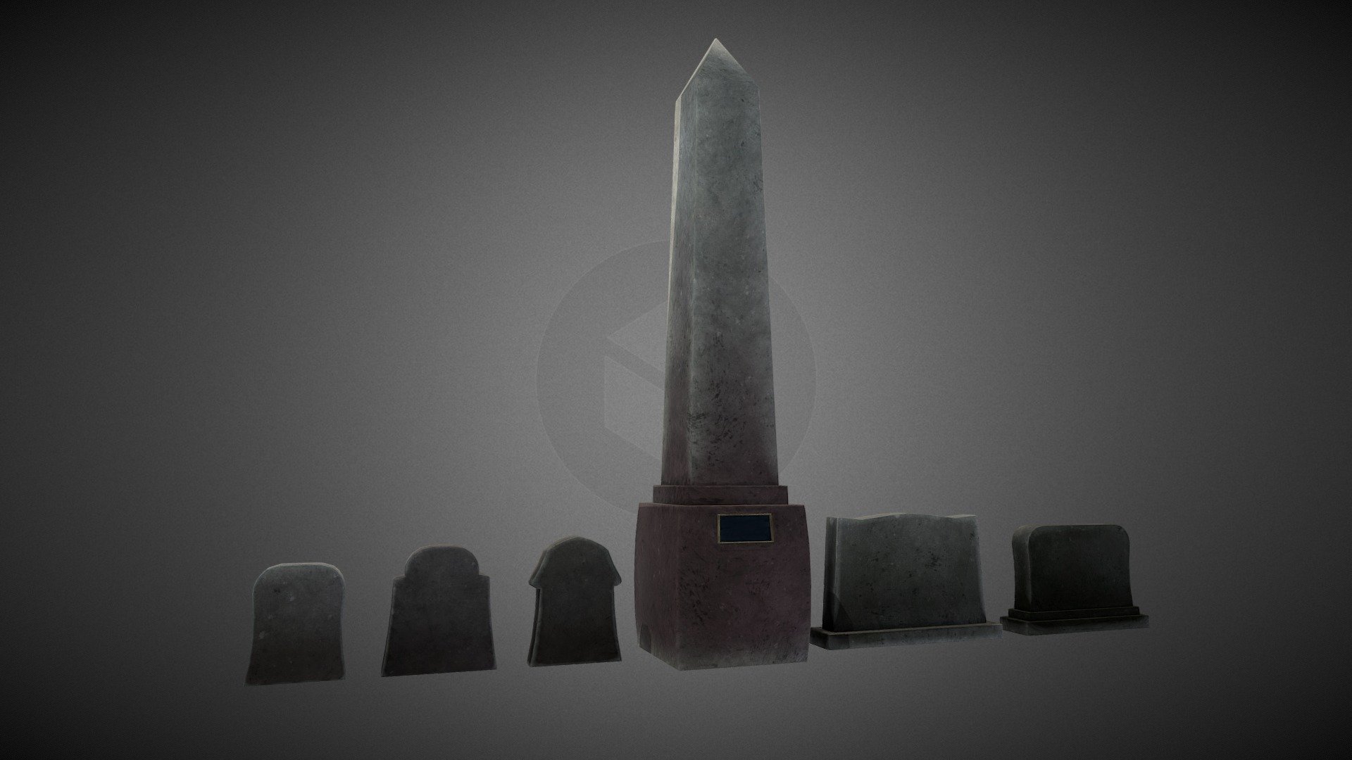 Stylised Gravestones - Download Free 3D model by STRAWBERRY CHEETAH ...