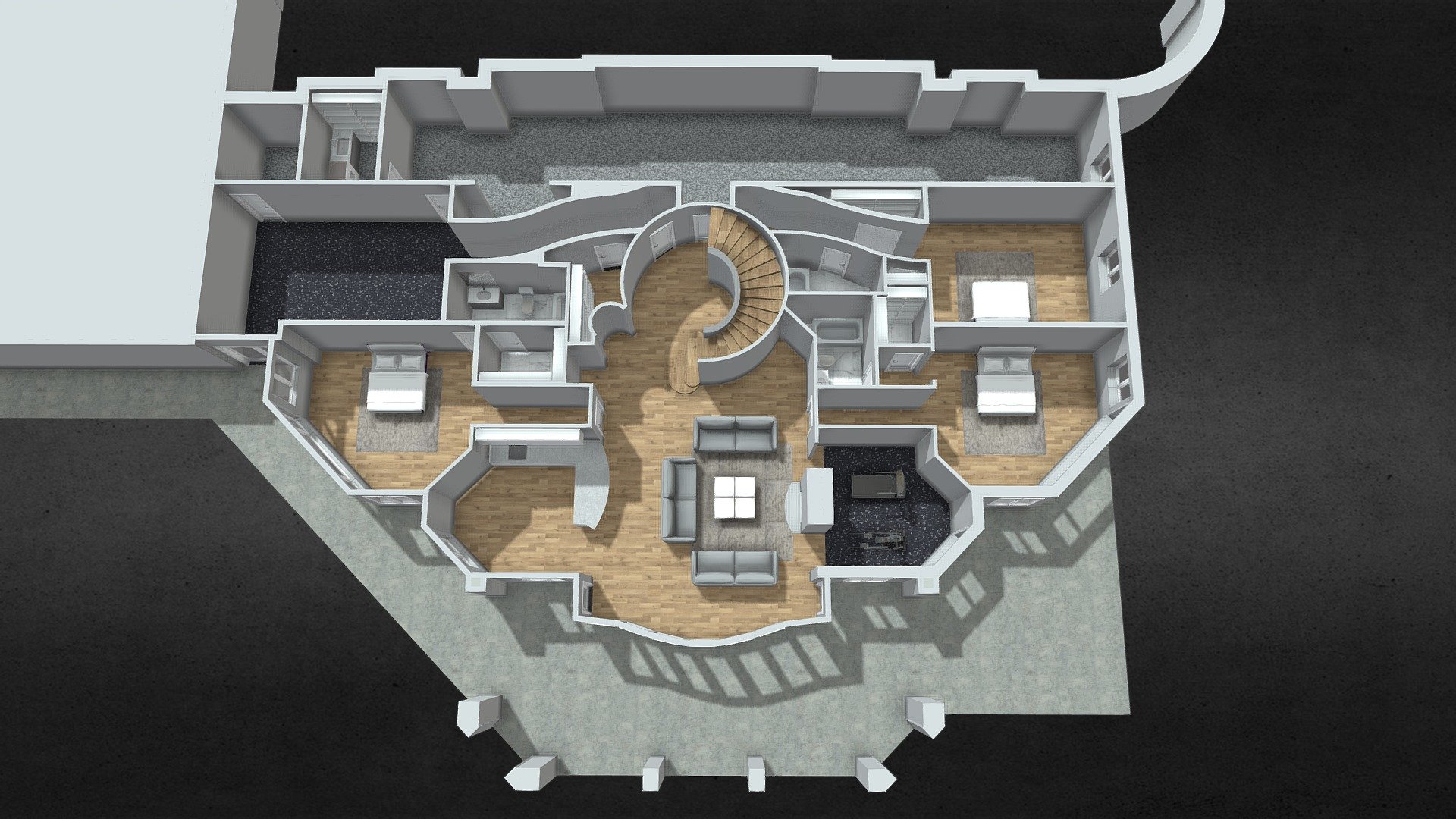 2 floor - 3D model by Render3DQuick [191b2f5] - Sketchfab