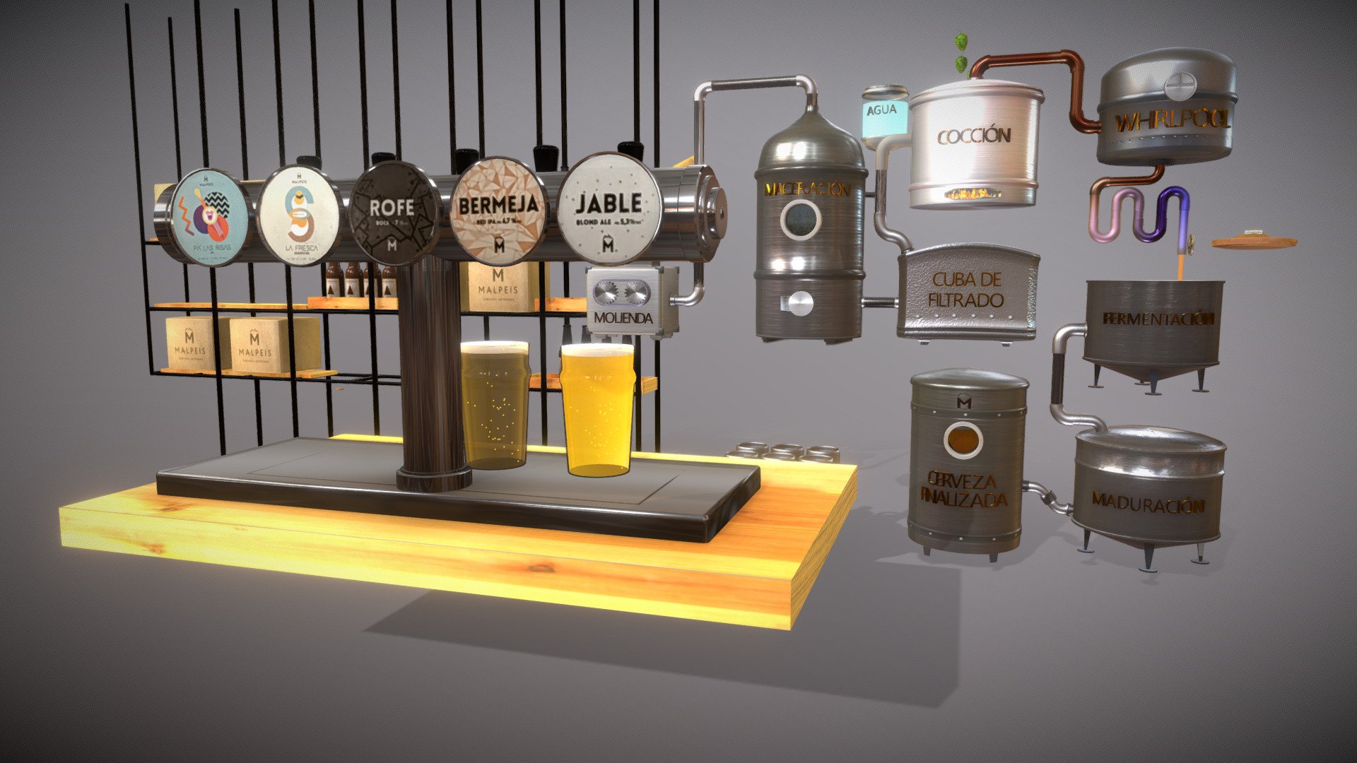 Canarian Micro Brewery (WIP) - 3D model by Lanzaman (@lanzaboy ...