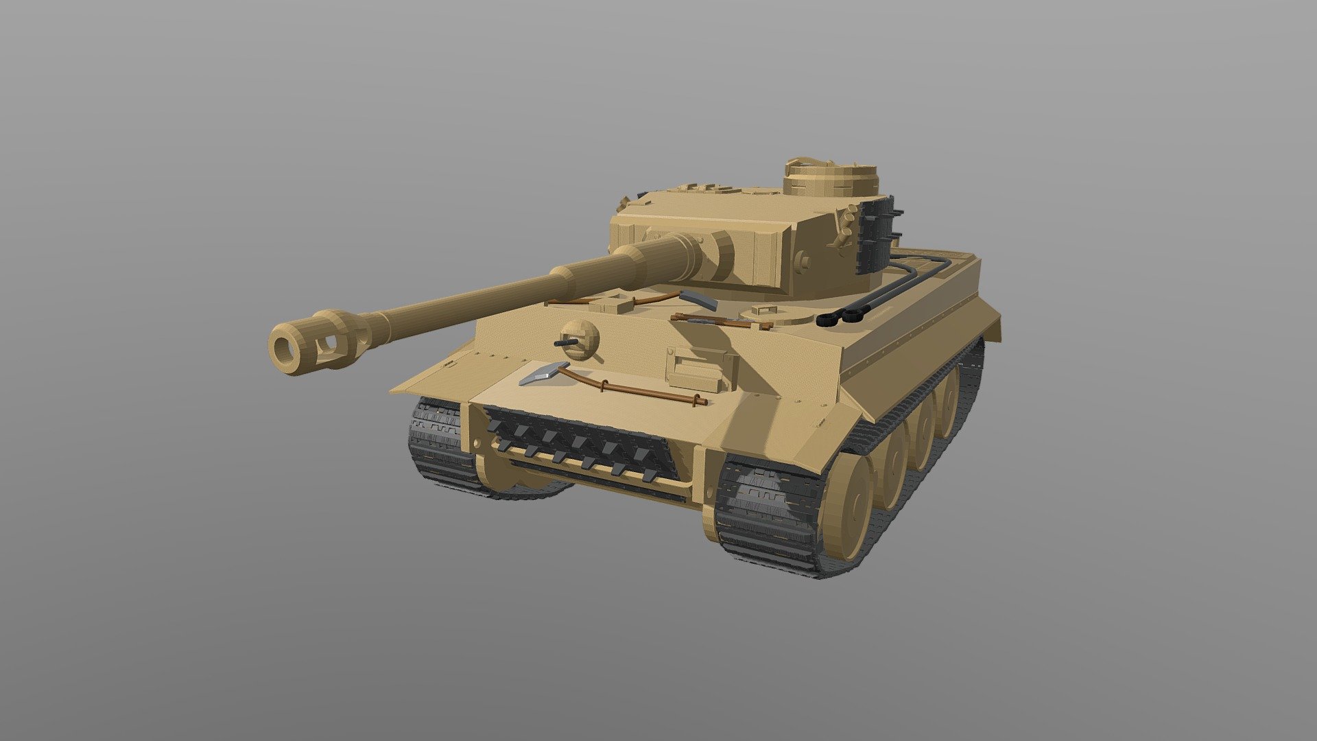 Tiger 1 (Panzerkampfwagen VI Tiger) - 3D model by Paulewaule [192746a ...