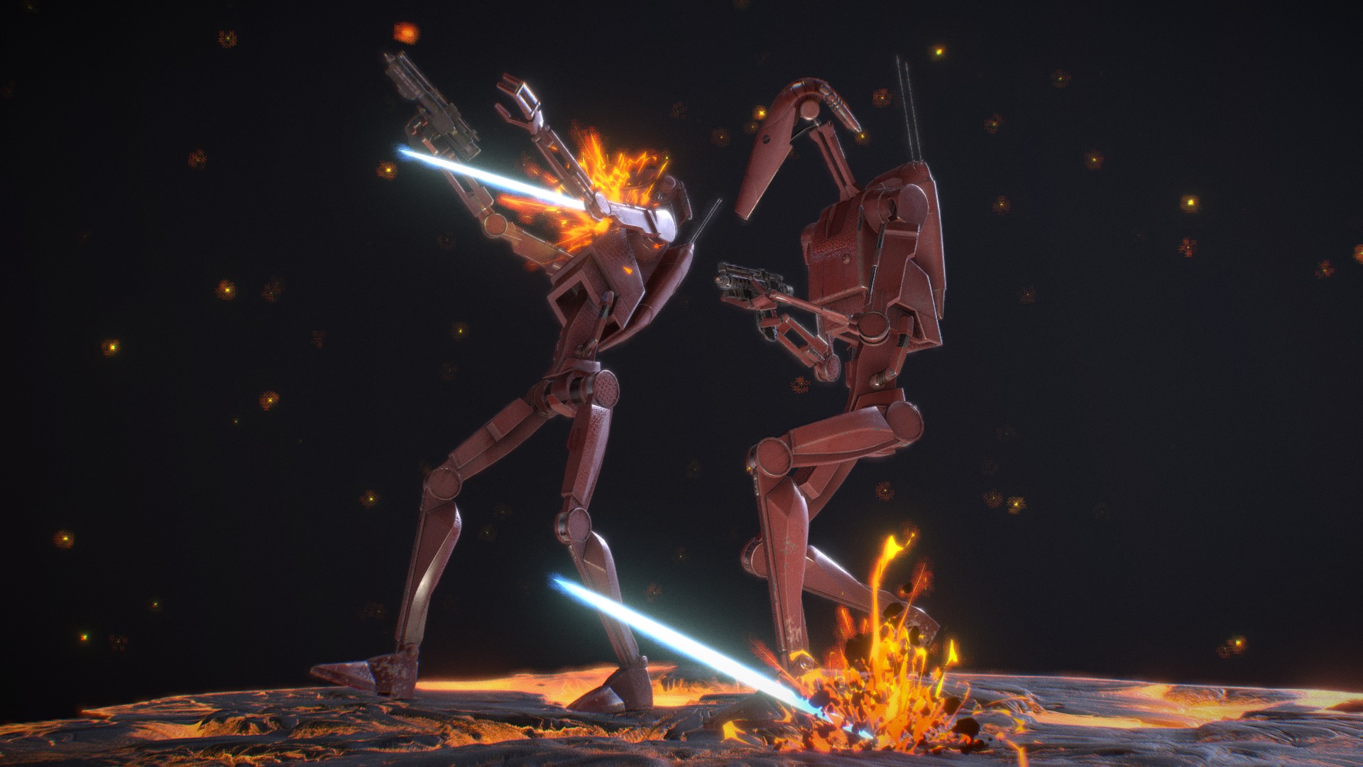 Trade Federation Droid Army - 3D model by 1k0 [192ab28] - Sketchfab