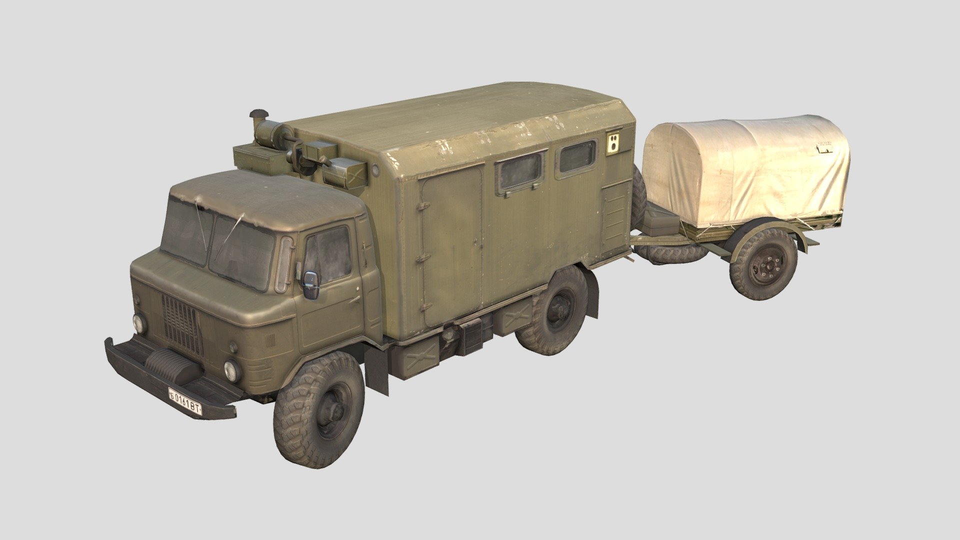 Power station on wheels ESB-8IM based on GAZ-66 - 3D model by Shotkey ...