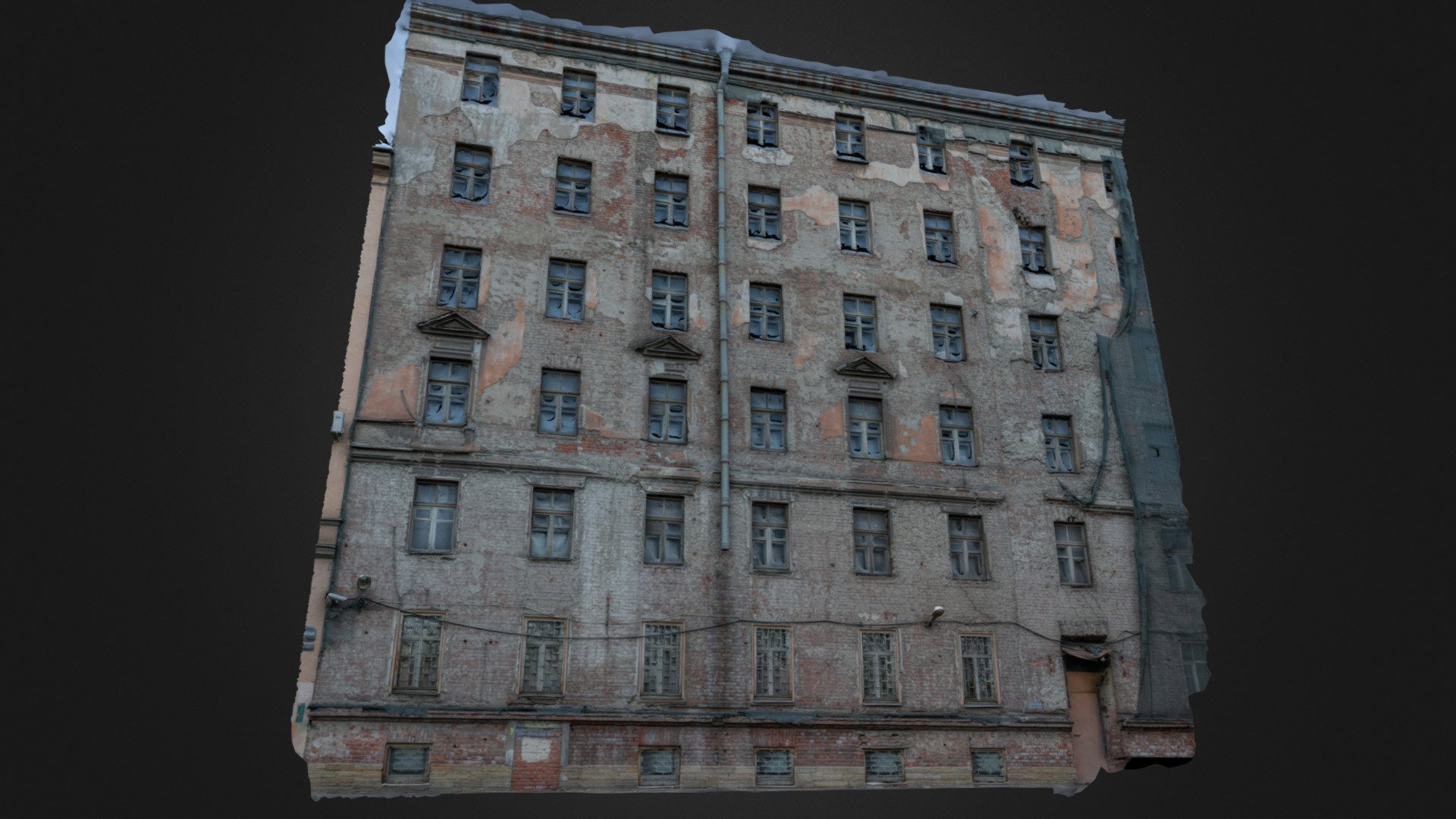 Raw Scan St. Petersburg Old Brick House - 3D model by martinwaters [19355ed] - Sketchfab