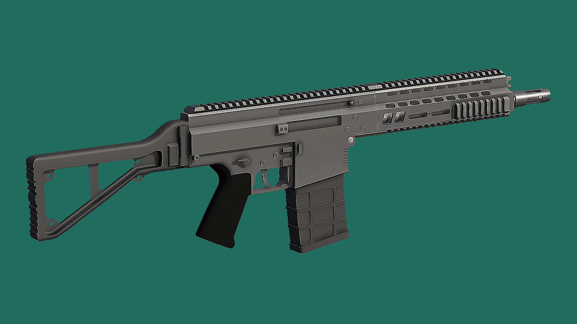 Carbine B&T DMR 308 - 3D model by momsboxtv [193629a] - Sketchfab