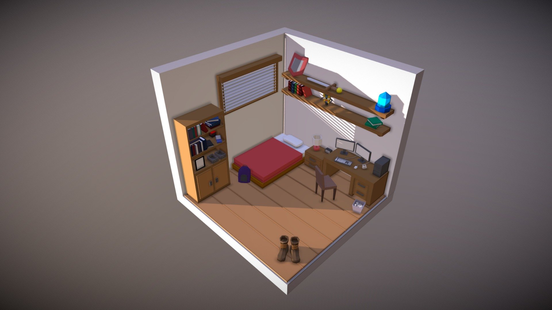 Iso Bedroom - 3D model by RichB7 [1938f9b] - Sketchfab