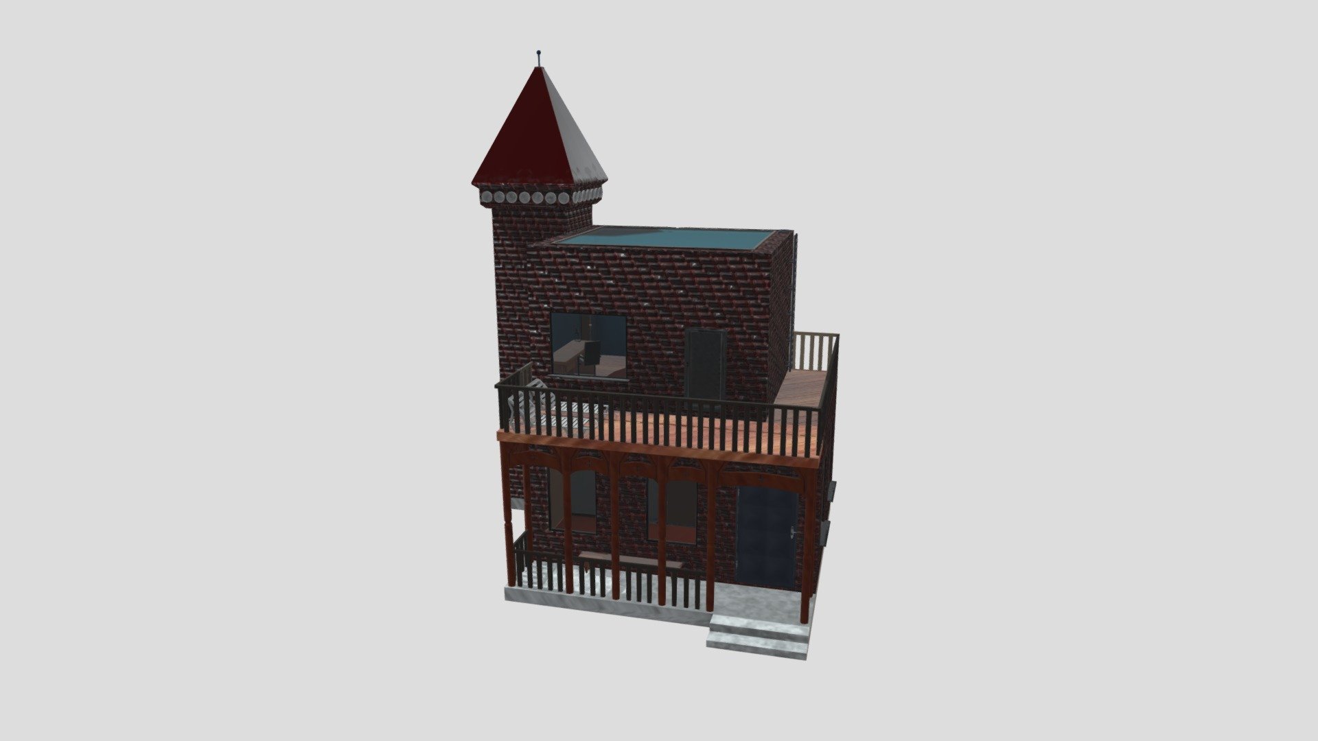 Modern House in Vampire style - 3D model by hamancha [193c3a9] - Sketchfab