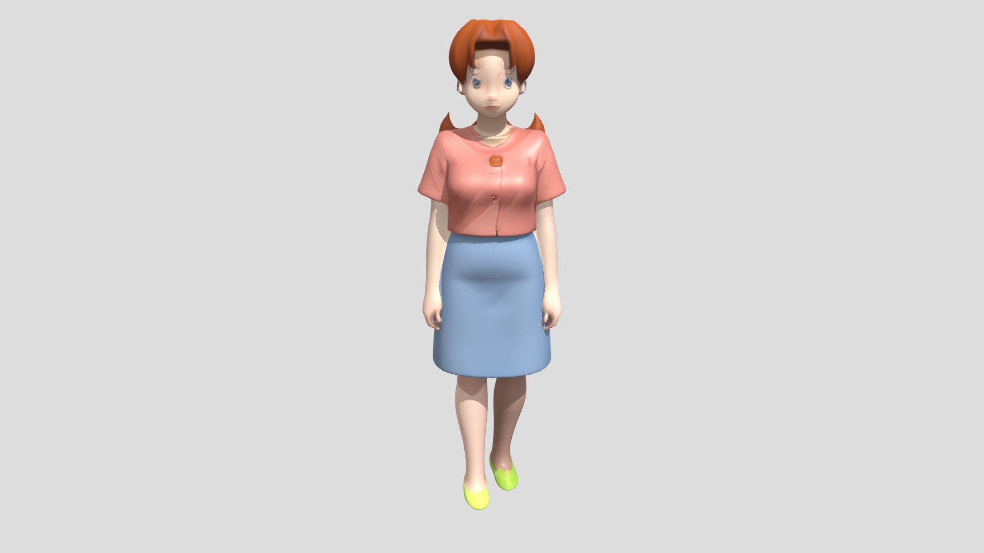 Anime-style female character - 3D model by b.v.dijk.bvd [193ce3d ...