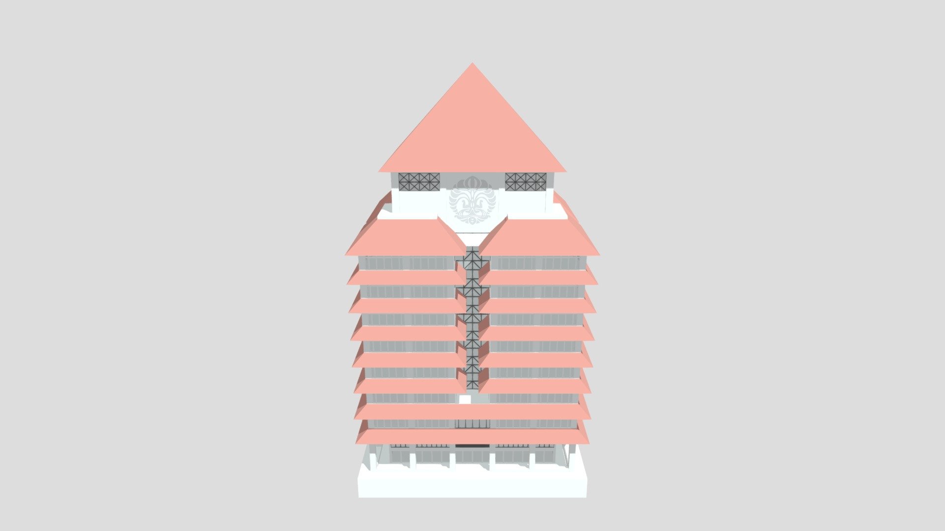 Rektorat UI - Download Free 3D model by Noname (@yogalbi240305 ...