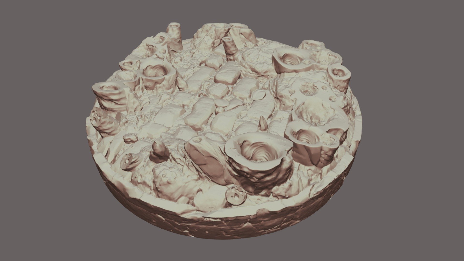 Cobblestone Monster Cupshaped pods - Buy Royalty Free 3D model by ...