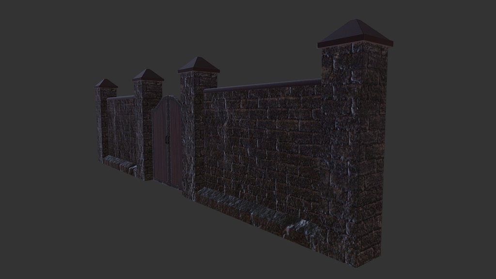 Stone Fence - 3D model by dvornik [1942dba] - Sketchfab