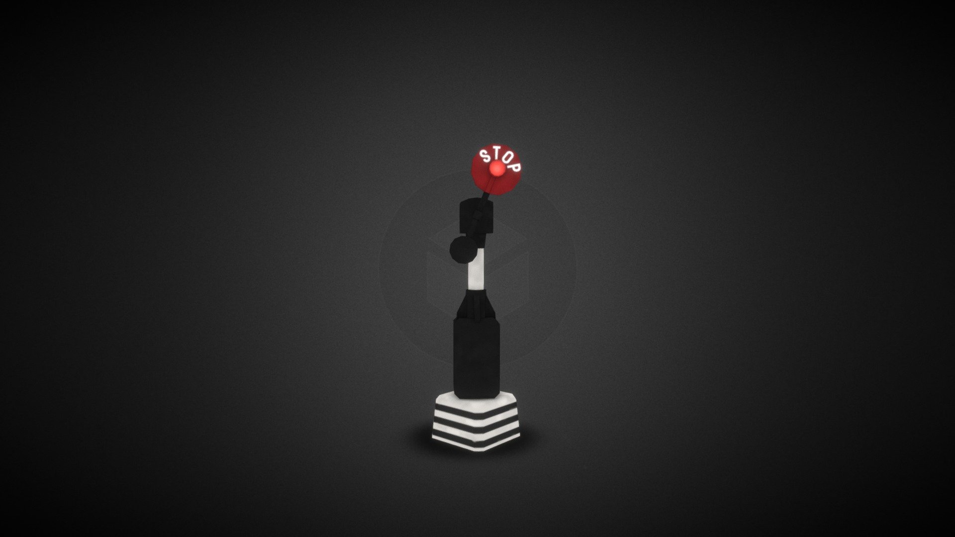 Wigwag (Railroad Crossing) - Download Free 3D model by TuxTheAstronaut ...