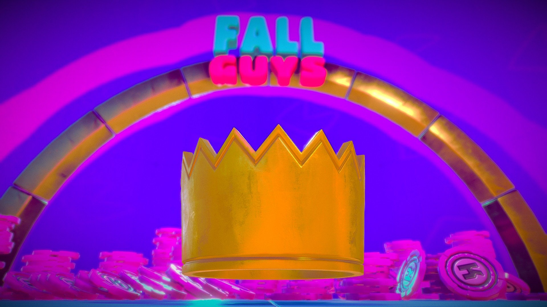 Fall Guys coins and crown - Download Free 3D model by MIKSHER ...