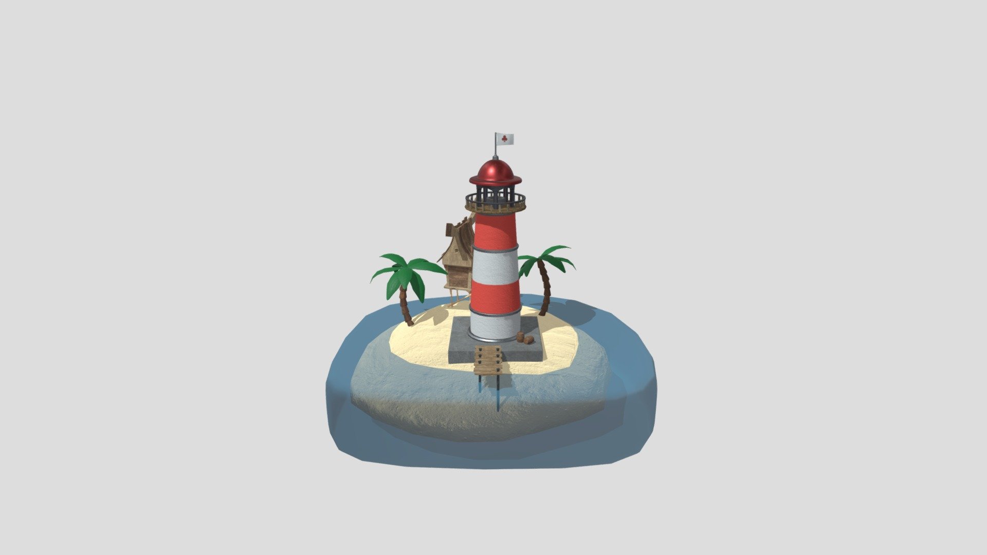 Lighthouse diorama - 3D model by gab.delsanto [194c775] - Sketchfab