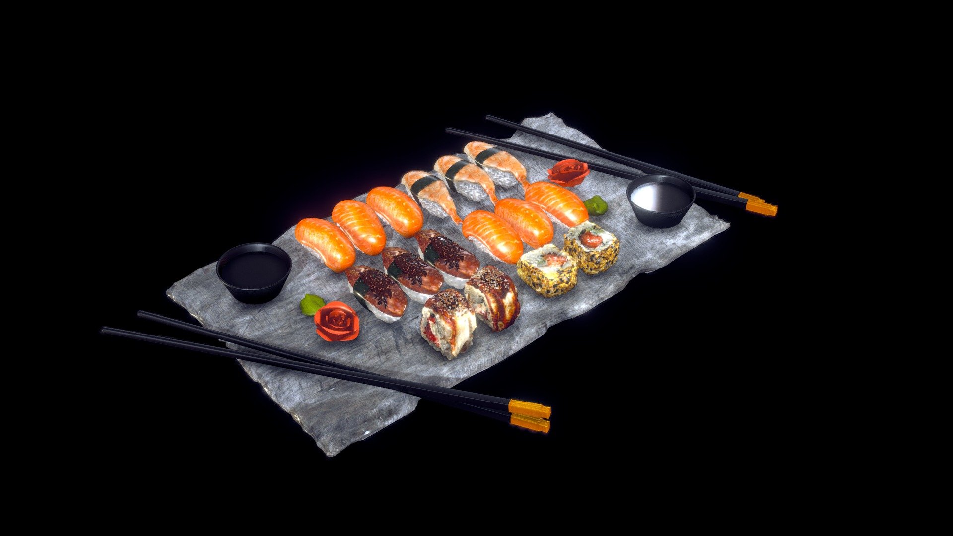 Sushi Set - 3D model by ximular [194d000] - Sketchfab