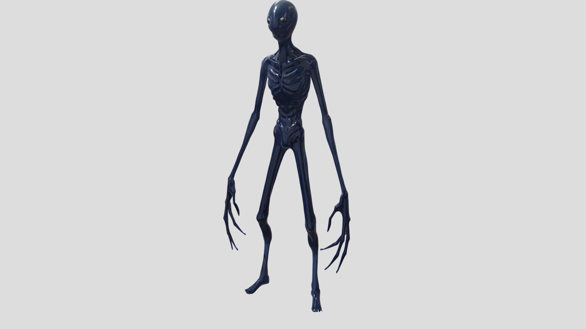 Blue Slendermorph Creature Monster - 3D model by Pigcraft (@s8819296 ...