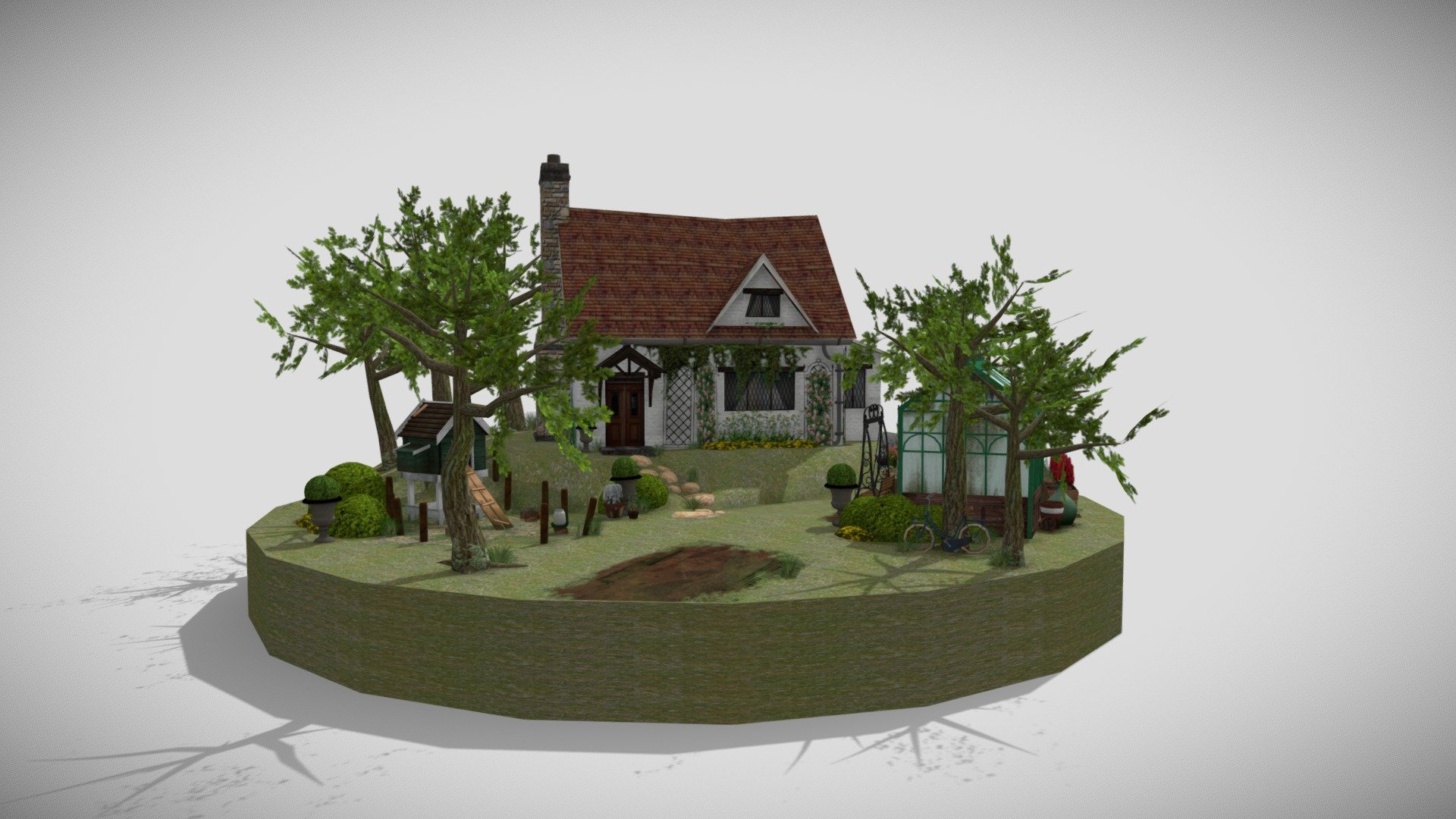 DAE British Cottage Diorama - 3D model by Rasah-Alune ...