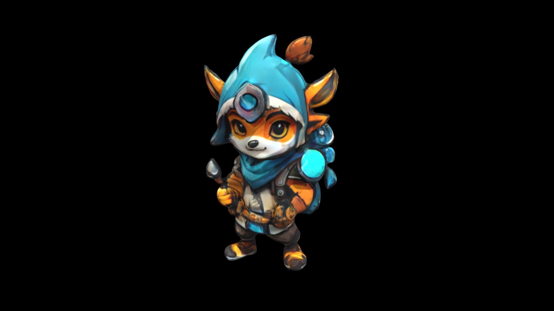 "Fox Warrior" character from an animated game, w - Download Free 3D ...