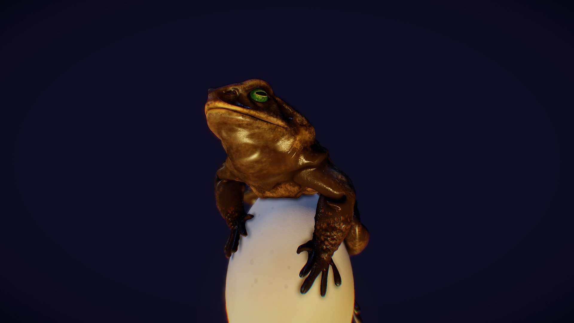 Toad sitting on an egg. - Buy Royalty Free 3D model by Zyleck [1963f7b] - Sketchfab Store