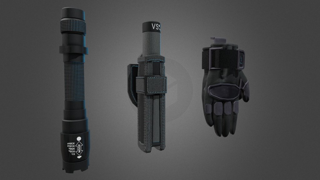 POLICE GEAR - A 3D model collection by kvitravntales - Sketchfab