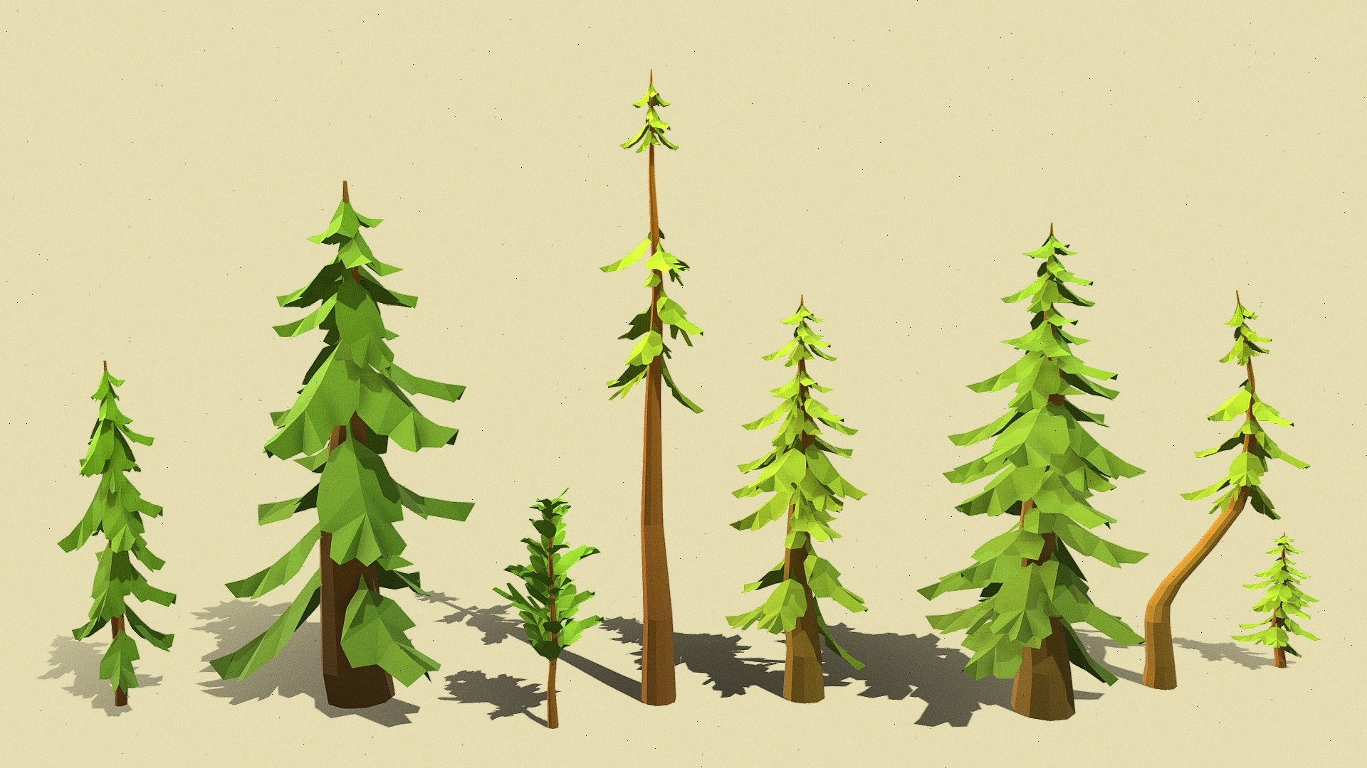 Free Pack - Tree - Download Free 3D model by PolyOne Studio (@polyone) [196525a] - Sketchfab