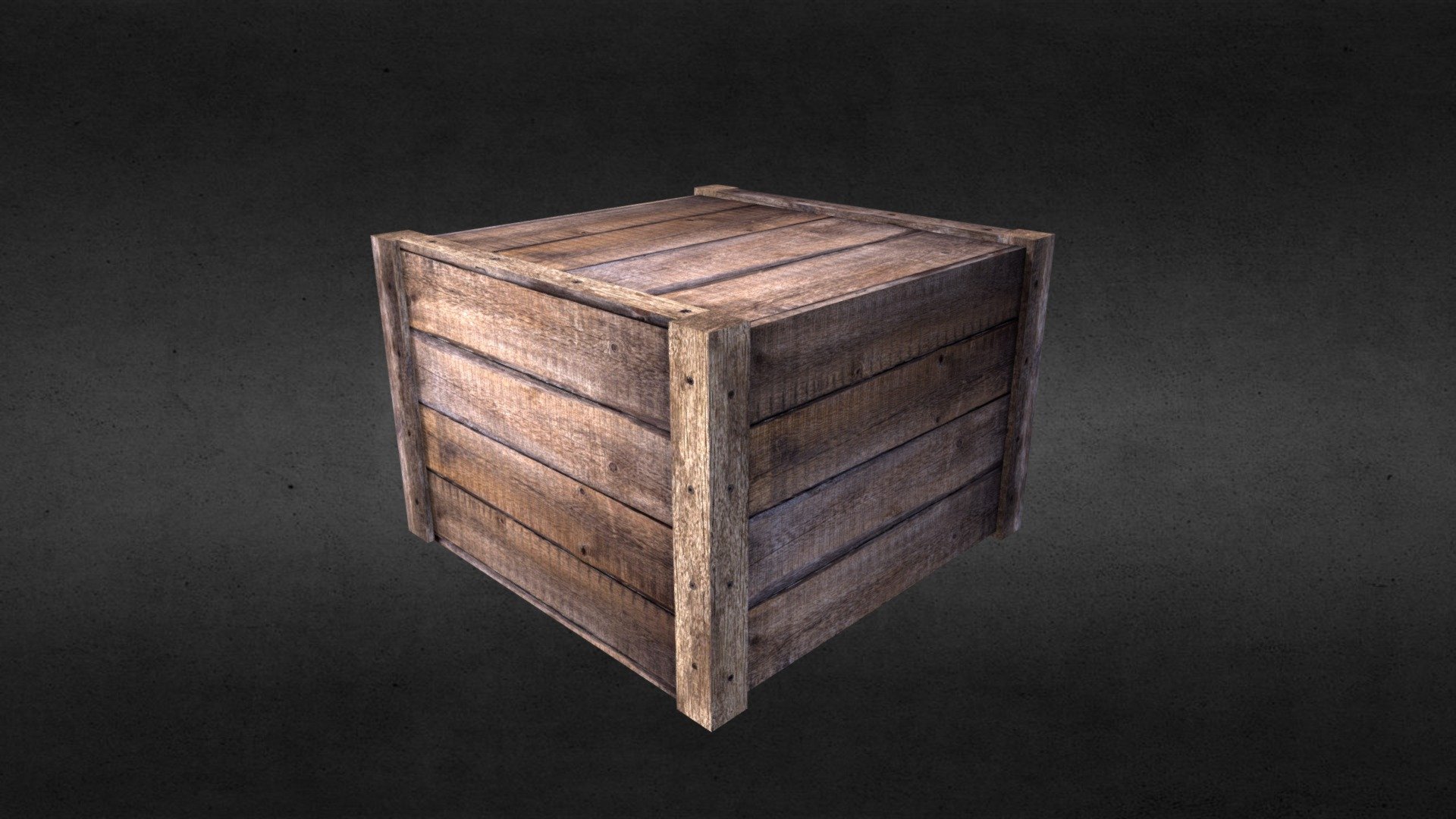 Wooden Box Crate Low-poly - Buy Royalty Free 3D model by ...