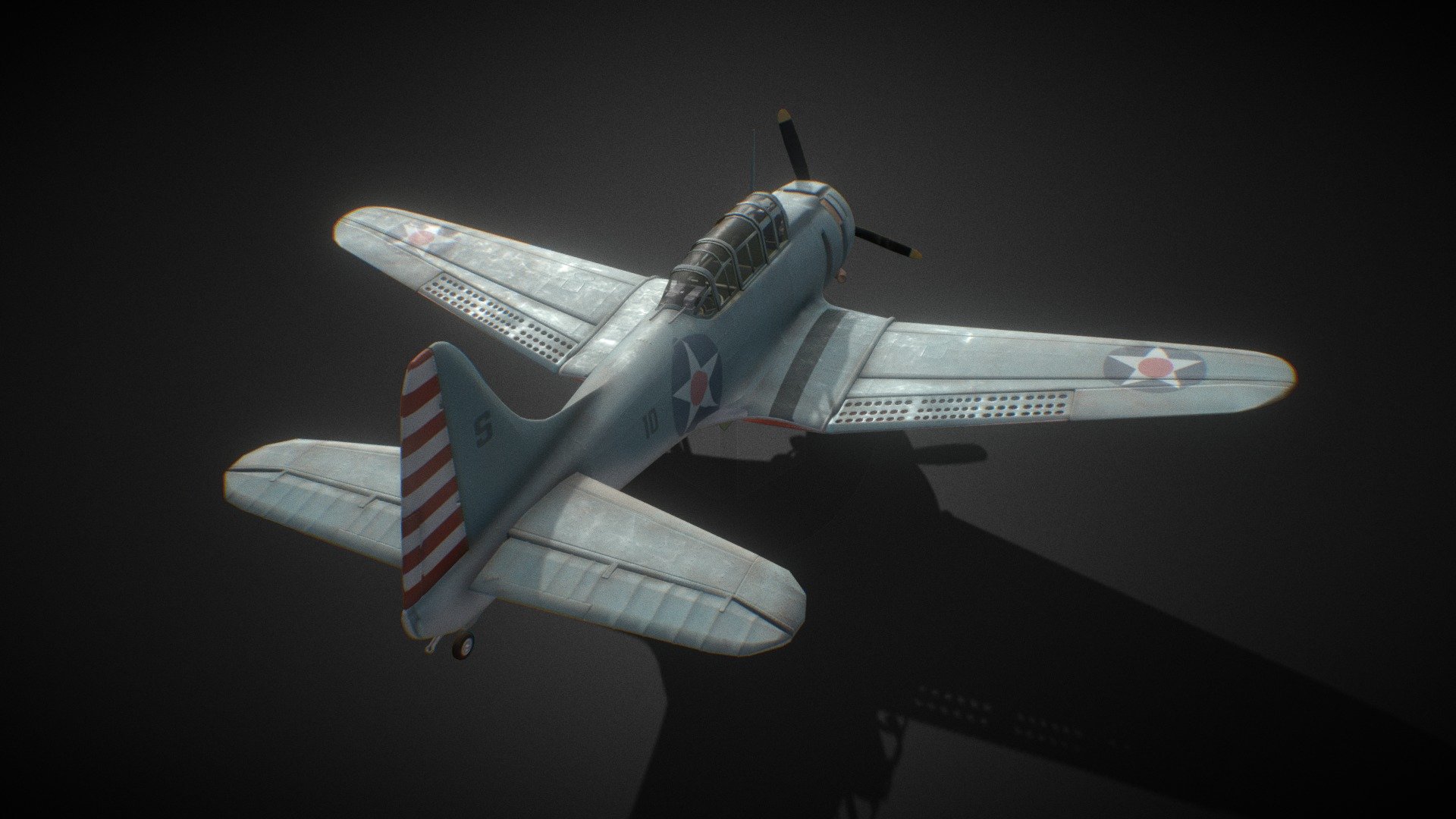 Douglas SBD Dauntless - Buy Royalty Free 3D model by vojtech.vejtasa [196b9fa] - Sketchfab Store